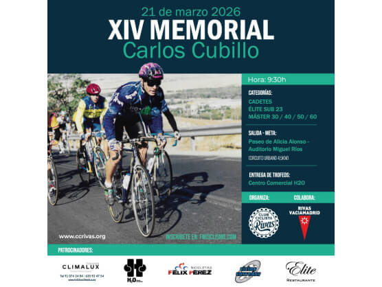 El XIV Memorial Carlos Cubillo reunirá al ciclismo cadete, máster y ...