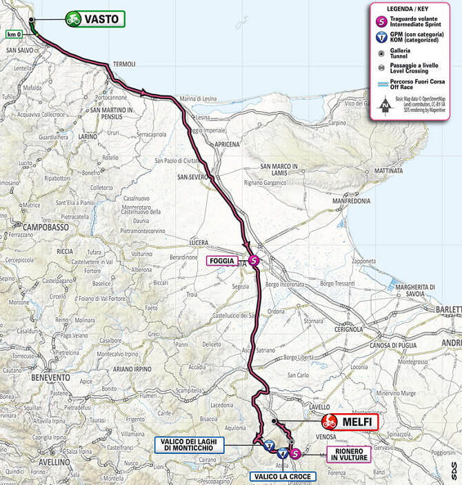 Etapa 3 del Giro de Italia 2023, Vasto - Melfi / 213 Km.