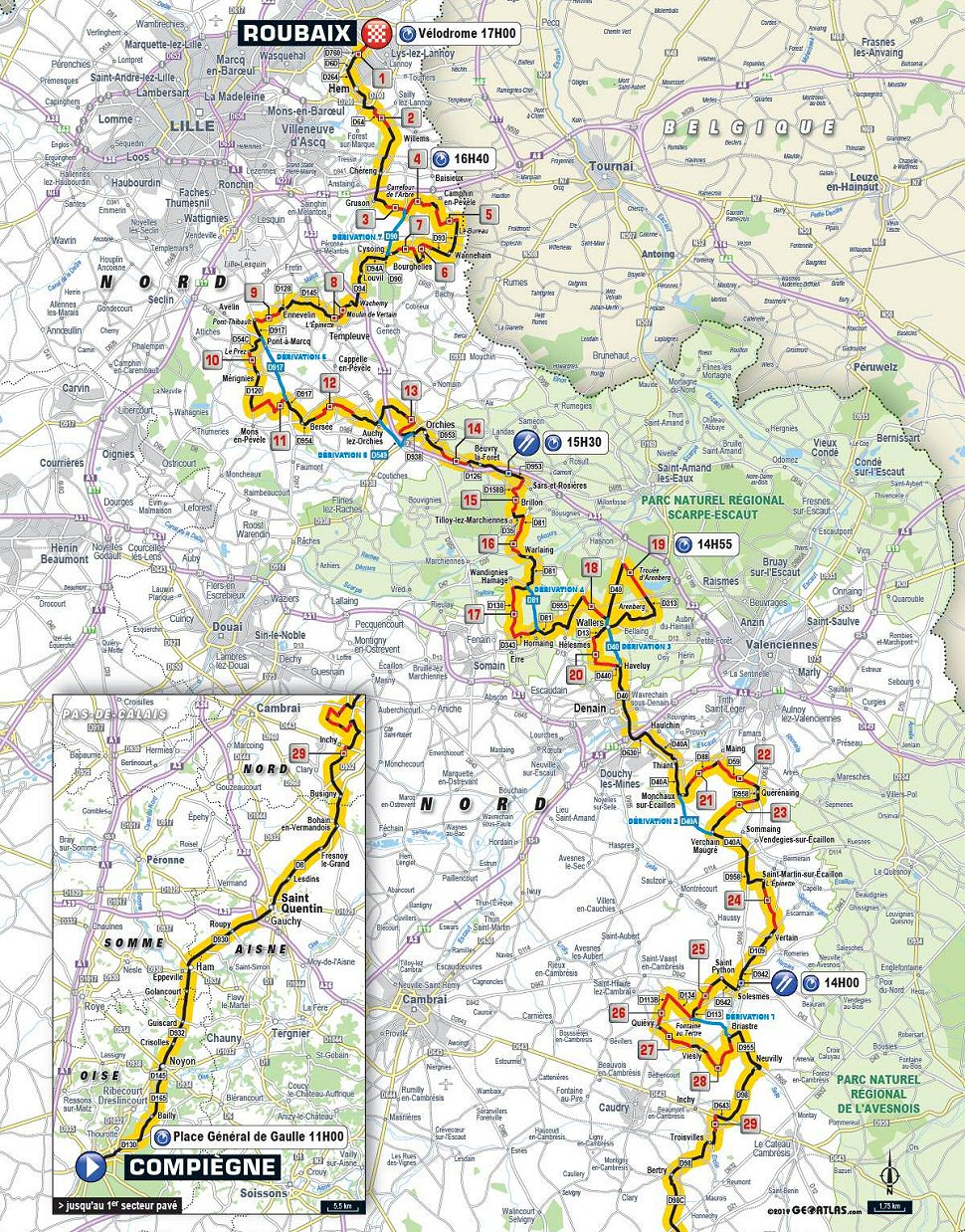 París-Roubaix 2019: Recorrido completo, perfil y últimos vencedores