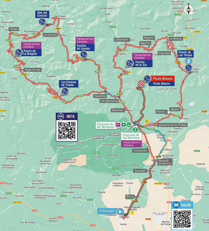 Etapa 20 de la Vuelta a España, Villarcayo - Picón Blanco / 172 Km.